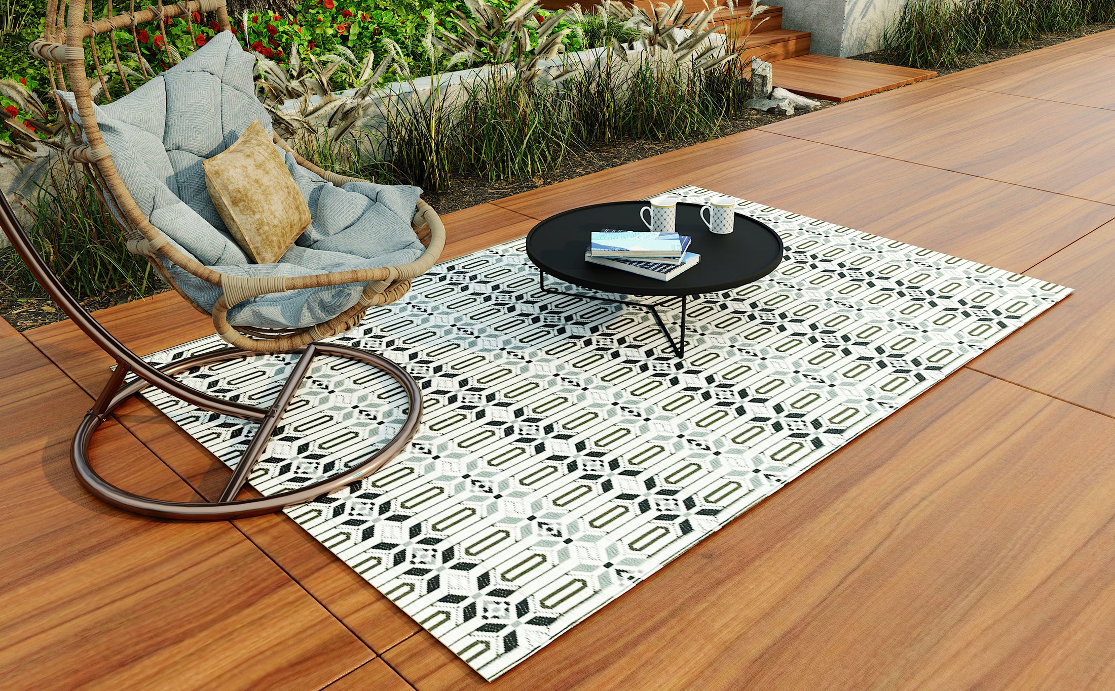 Moroccan Cool Silver Outdoor Mat – Mad Mats