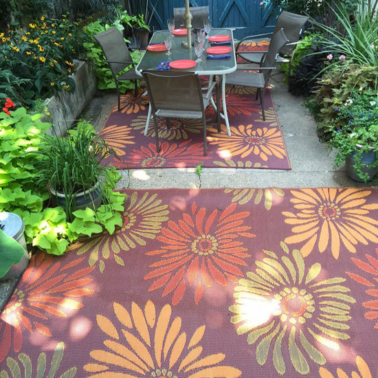Daisy Rust Outdoor Mat – MadMats.com