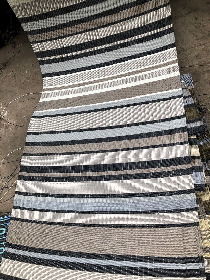 Stripes Cool Grey Outdoor Mat – MadMats.com